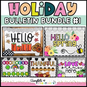 HOLIDAY Classroom Bulletin Board Bundle | Bulletin Board Kit ...