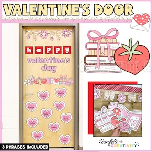 Valentine's Day Classroom Door Decor Kit | Valentine's Classroom Decor ...