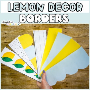 PRINTABLE Lemom Bulletin Board Borders | Bulletin Board Display ...