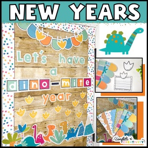 New Year's Classroom Door Decor Kit | New Year's Classroom Decor ...