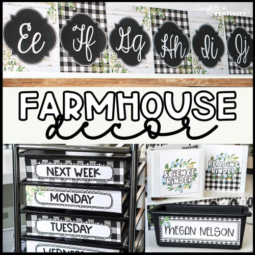 Farmhouse Rustic Editable Classroom Decor Bundle Rustic - Etsy