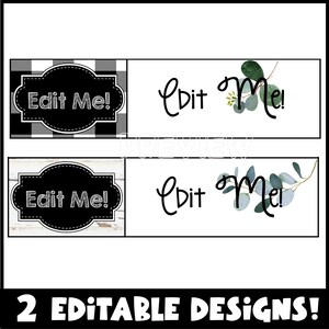 Farmhouse Classroom Schedule | Editable Classroom Schedule | Farmhouse ...