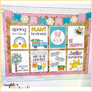 Spring Bulletin Board Posters | Spring Classroom | Bulletin Board Kit ...
