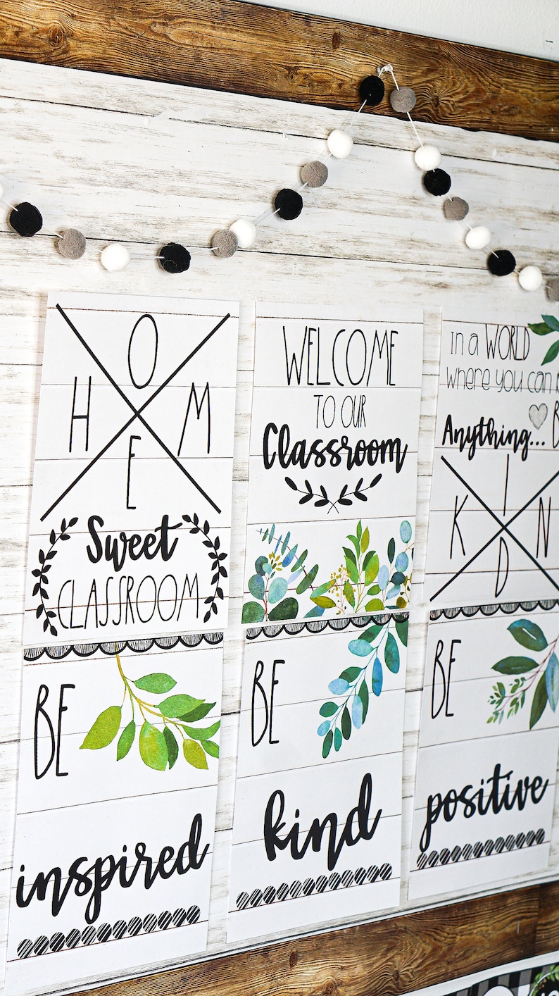 Farmhouse Classroom Decor Bundle: Shiplap, Plaid (digital Download) - Etsy