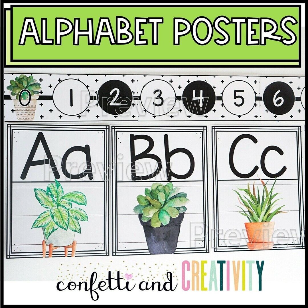 Plant Alphabet Posters for the Classroom | Plant Classroom Decor ...
