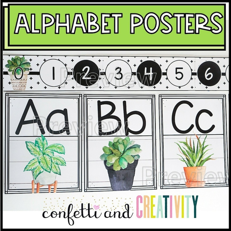 Plant Alphabet Posters for the Classroom Plant Classroom - Etsy