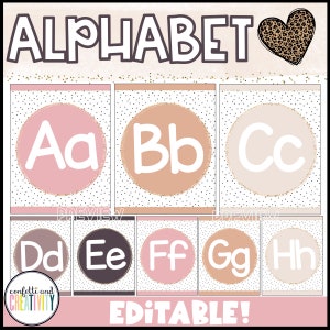 Boho Neutral Alphabet Posters for the Classroom | Classroom Decor ...