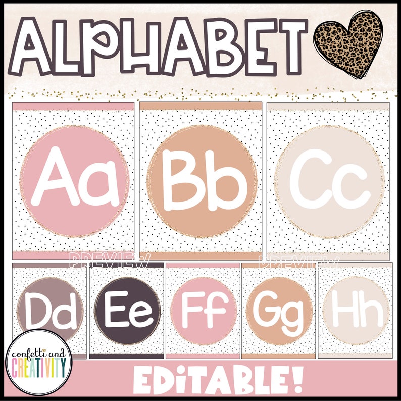 Boho Neutral Alphabet Posters for the Classroom Classroom - Etsy