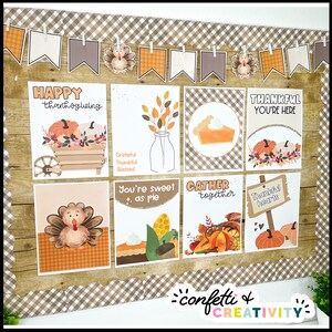 Thanksgiving Bulletin Board Posters: Fall Classroom Decor (digital ...