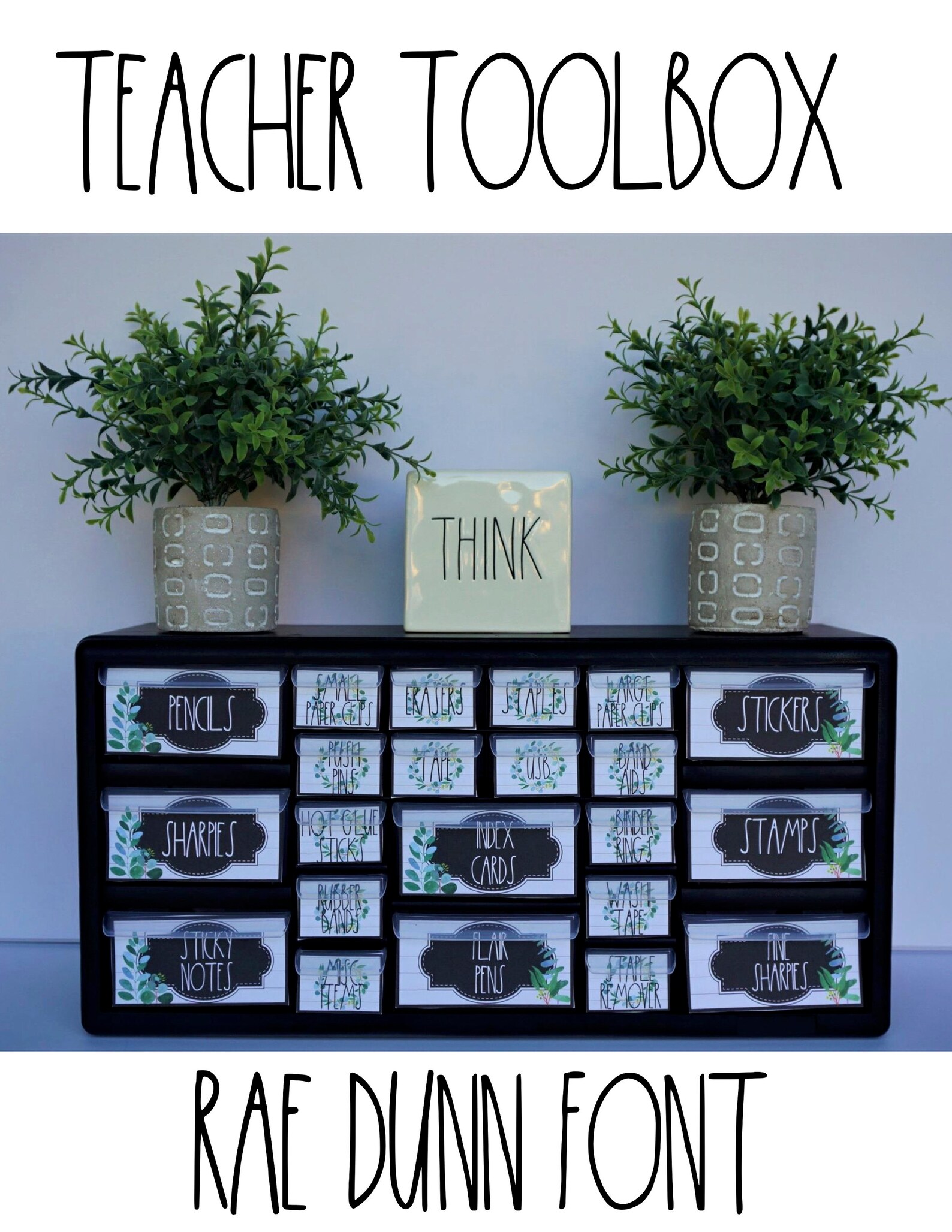 Farmhouse Teacher Toolbox Labels: Editable Classroom Decor (digital ...