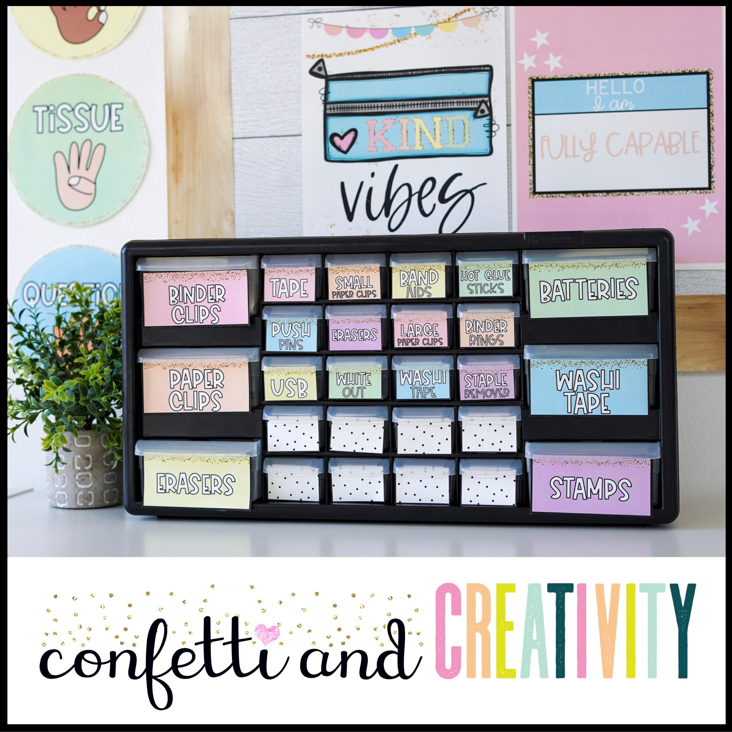 Pastel Teacher Toolbox Labels: Editable Classroom Decor (digital ...