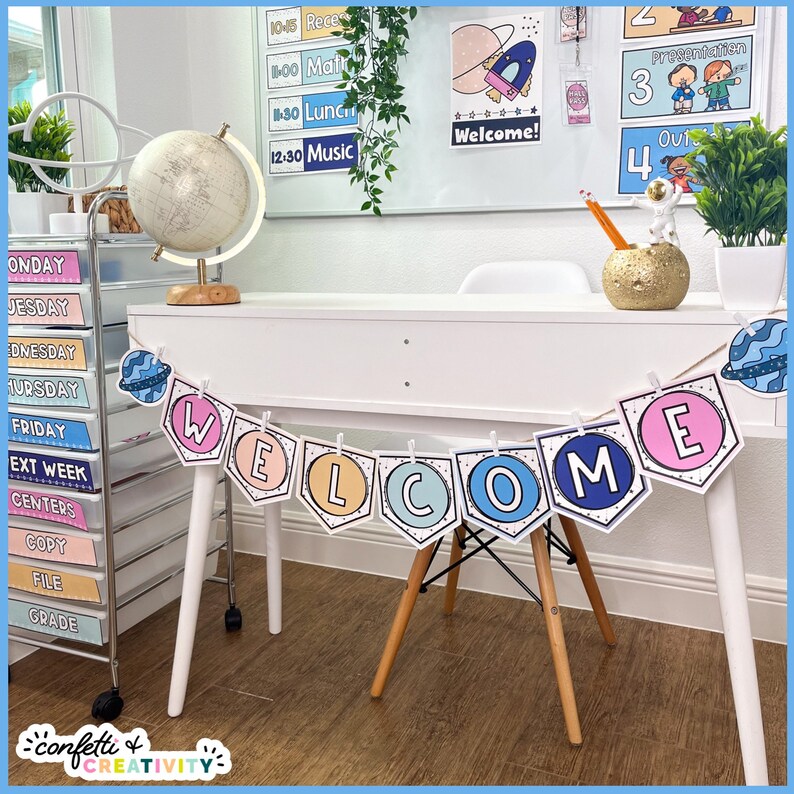 Space Welcome Banner: Editable Classroom Decor (digital Download) - Etsy