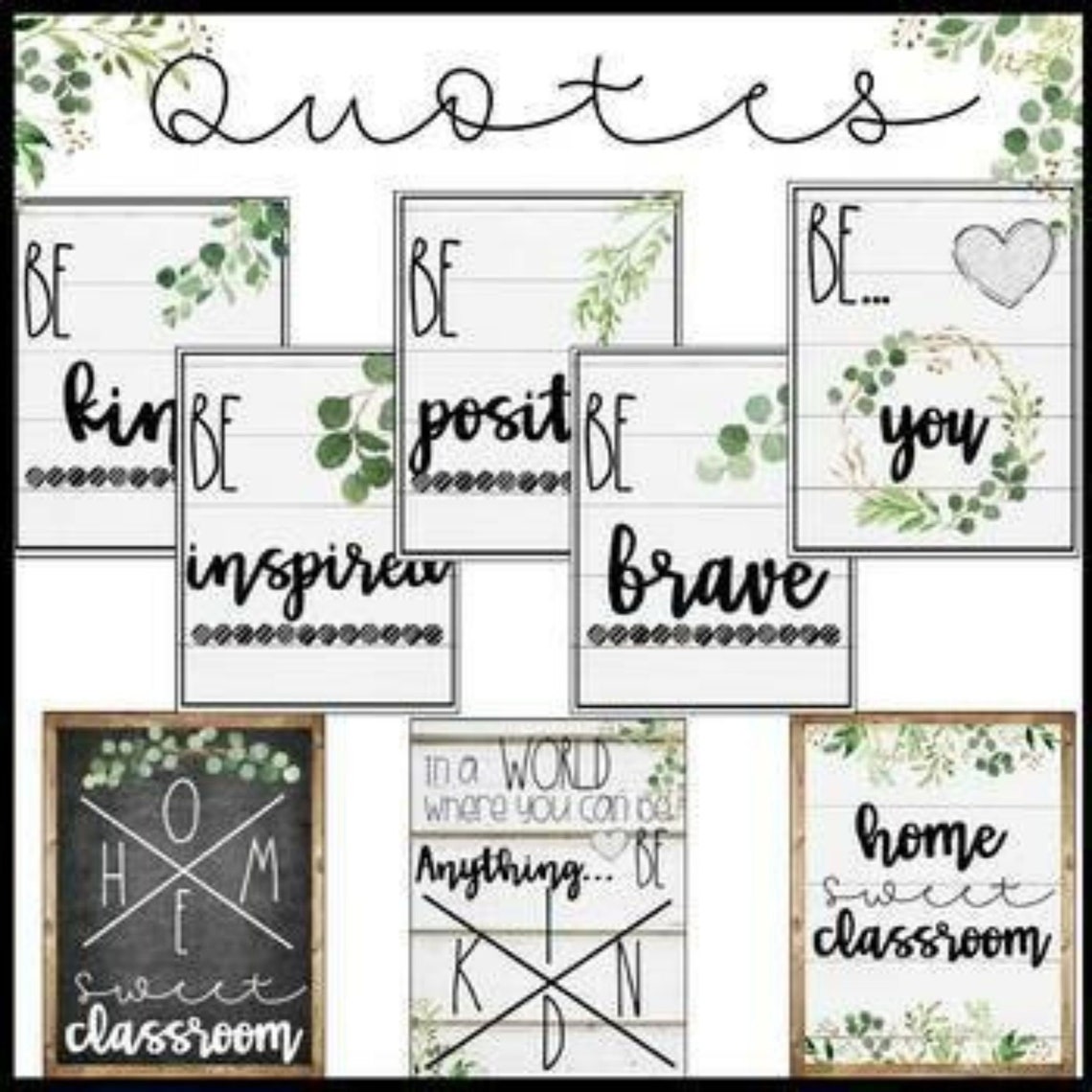 Modern Farmhouse Classroom Quote Posters Classroom Quotes - Etsy