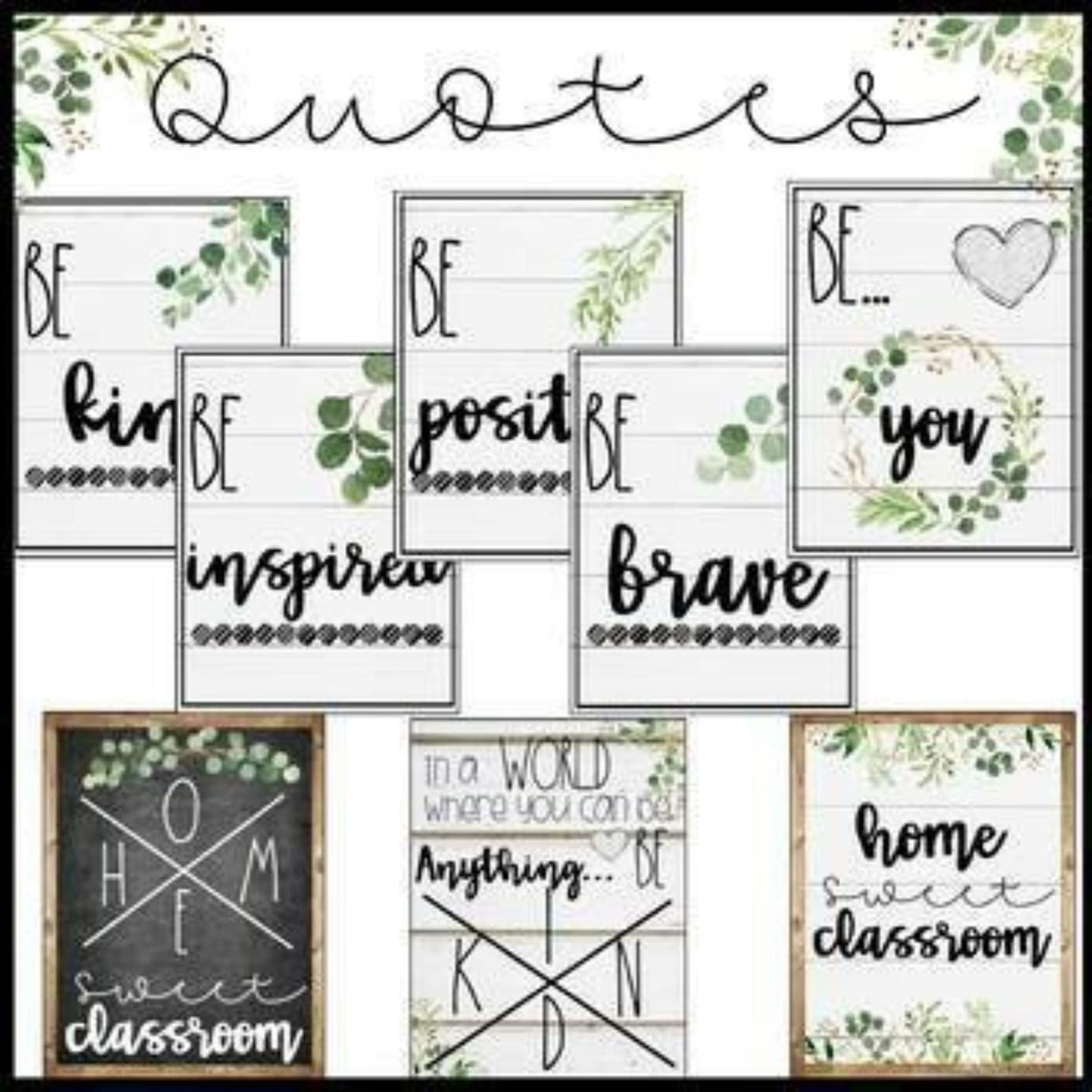 Modern Farmhouse Classroom Quote Posters Classroom Quotes - Etsy