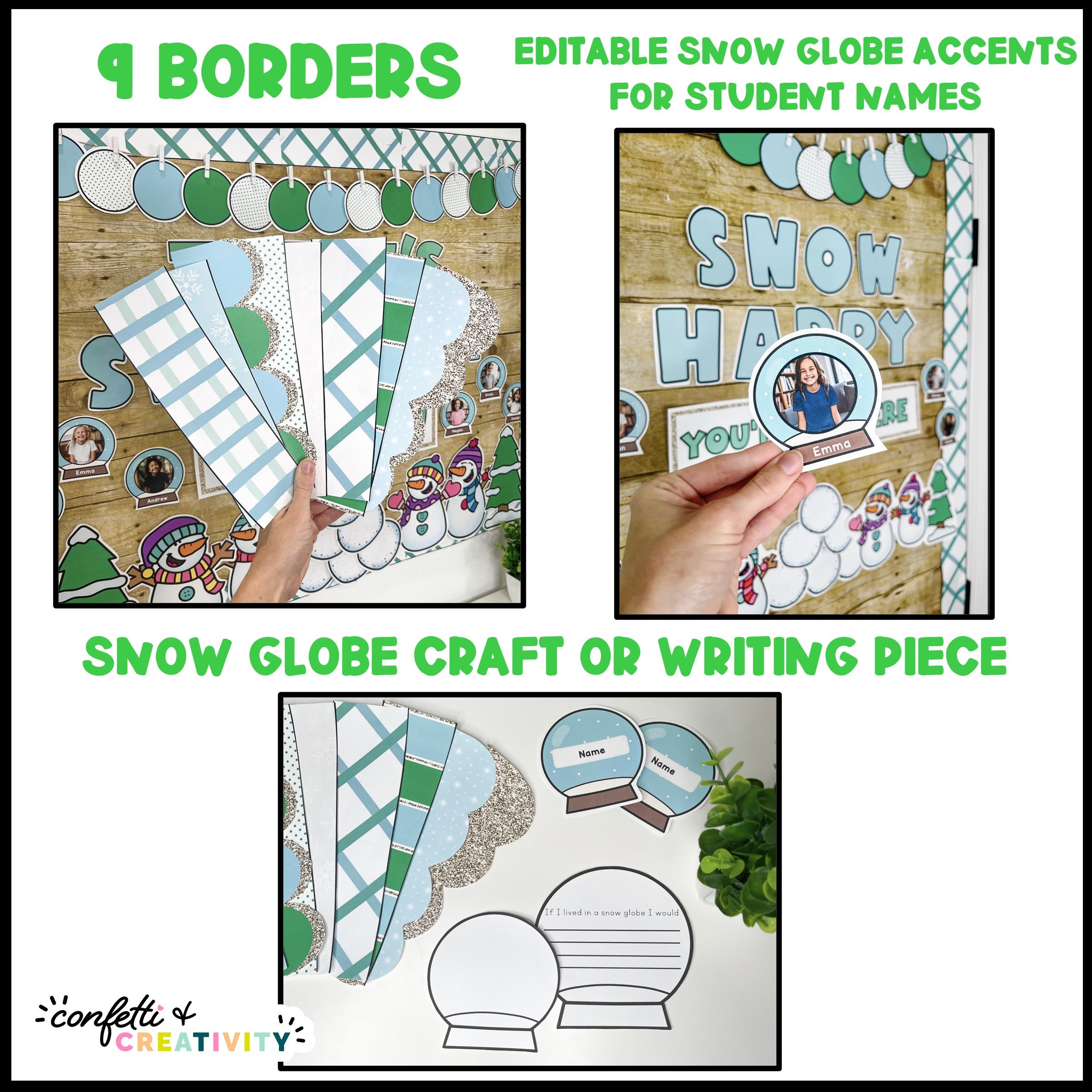 Winter Snowman Classroom Door Decor Kit (digital Download) - Etsy