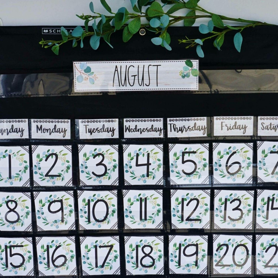 Farmhouse Classroom Calendar Pack Pocket Chart Calendar - Etsy