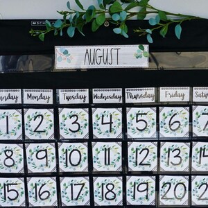 Farmhouse Classroom Calendar Pack | Pocket Chart Calendar Cards | Flip ...