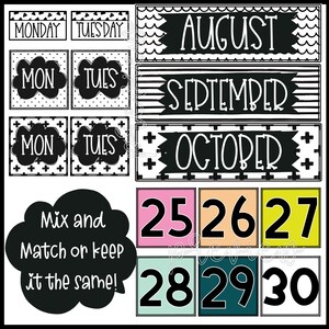 Bold Brights Classroom Calendar Pack | Pocket Chart Calendar Cards ...