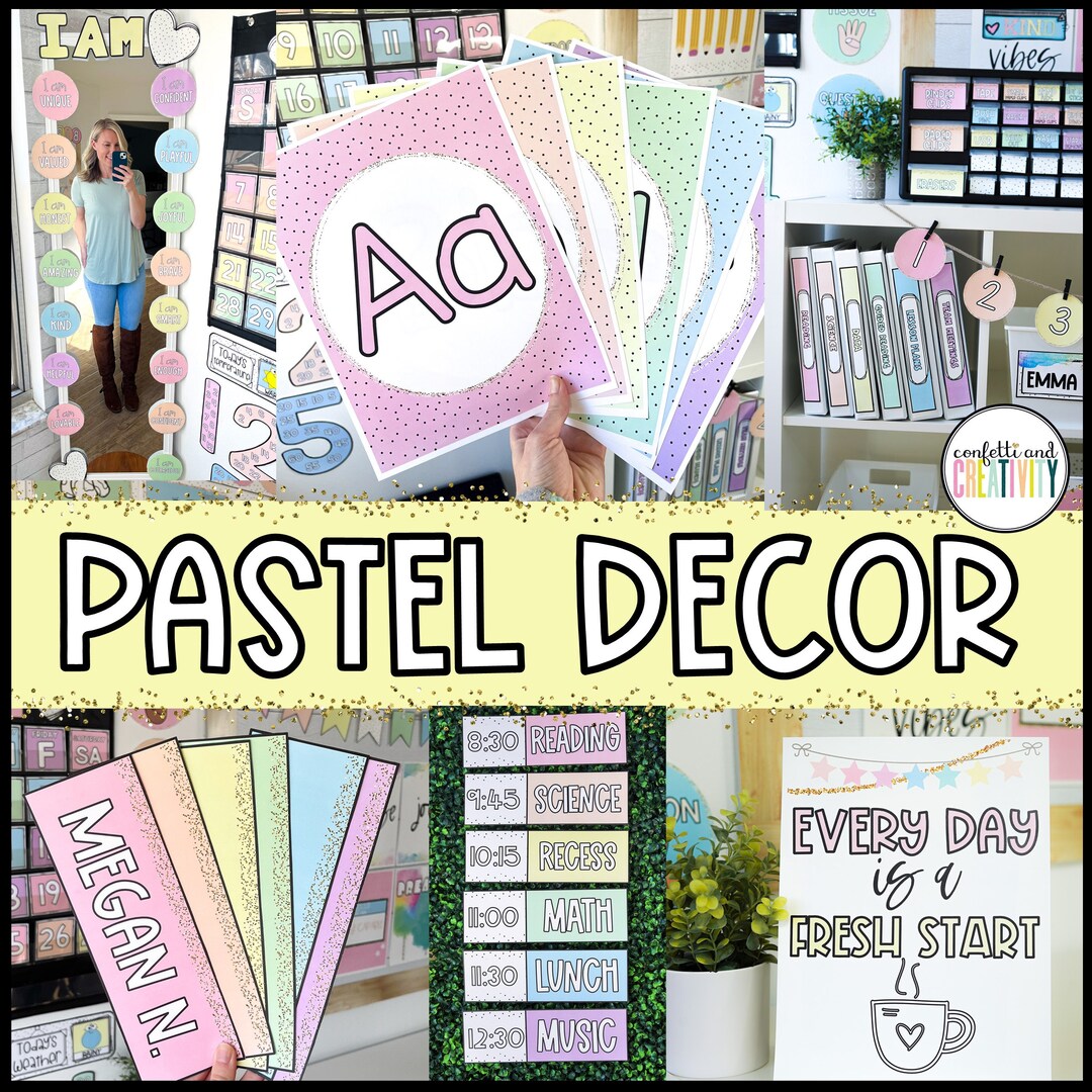 PASTEL Classroom Decor Bundle | Pastel Classroom Theme | Classroom ...