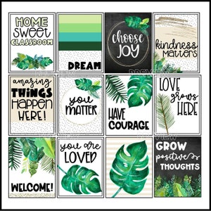 Tropical Classroom Quote Posters | Classroom Quotes | Tropical ...