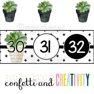 Plant Classroom Number Line | Plant Classroom Decor | Number Line for ...