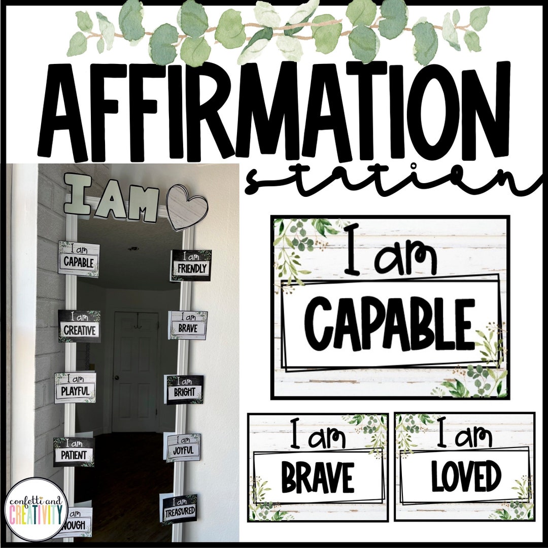 Affirmation Station for the Classroom | Modern Farmhouse Classroom ...