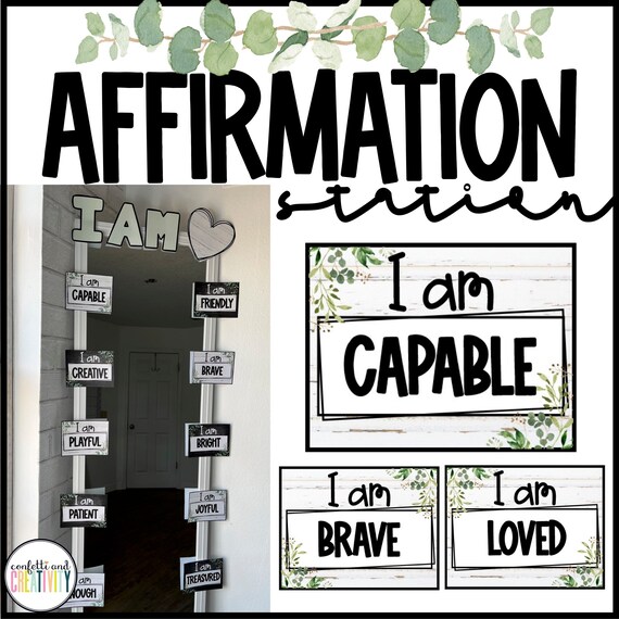 Affirmation Station for the Classroom Modern Farmhouse - Etsy
