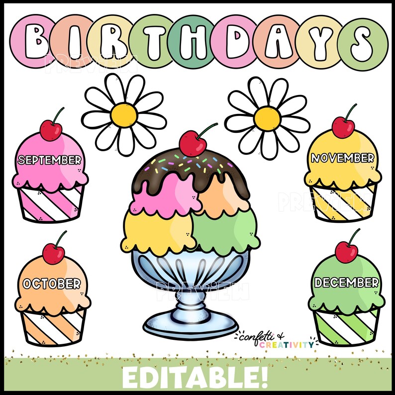 Retro Classroom Birthday Display Classroom Birthday Board - Etsy