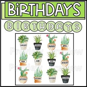 Plant Classroom Decor Bundle: Succulent Theme (digital Download) - Etsy