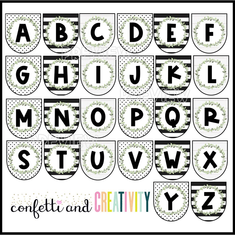 Farmhouse Classroom Alphabet Banner: Elementary Decor (digital Download ...