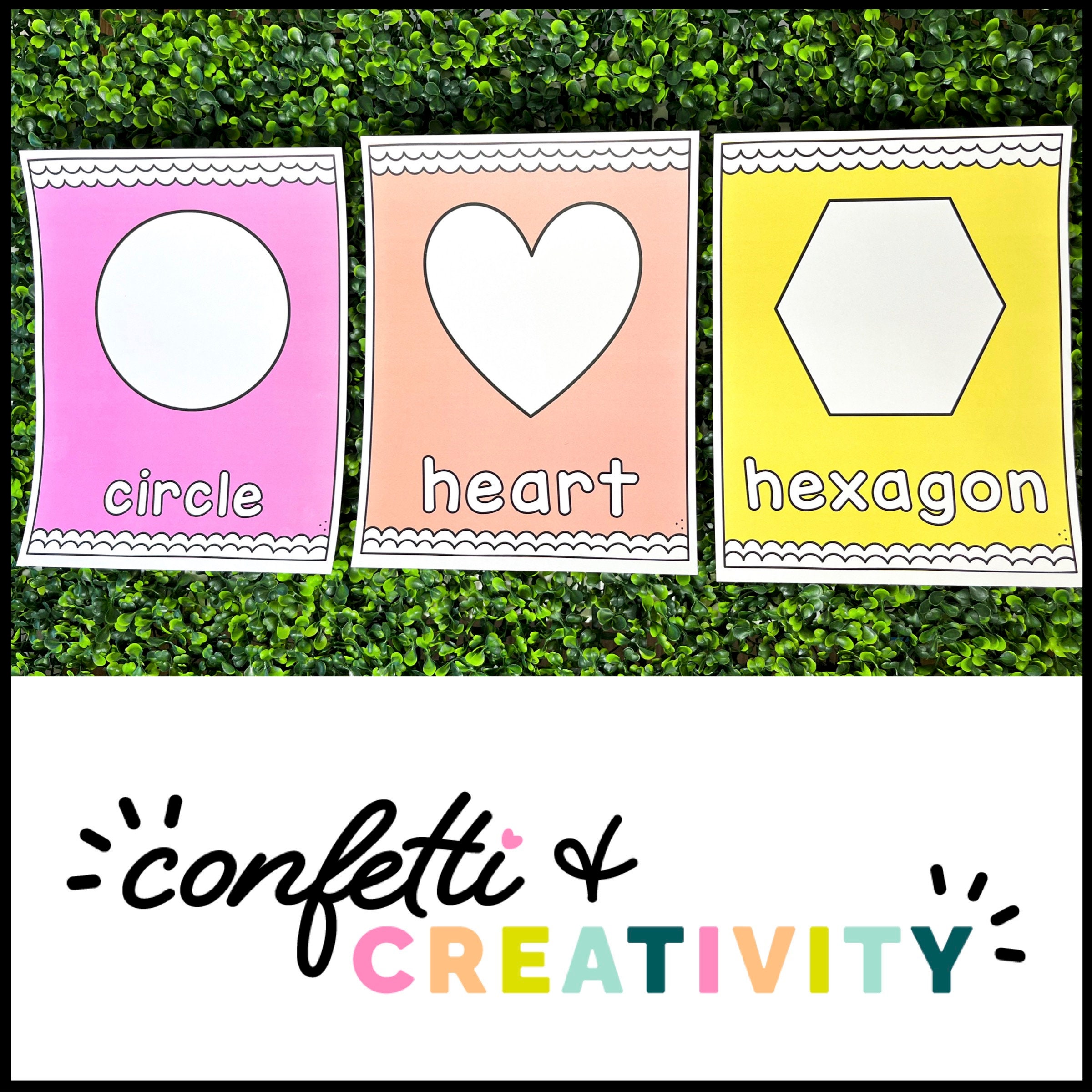 2D & 3D Shapes Classroom Posters: Bright Elementary Decor (digital ...