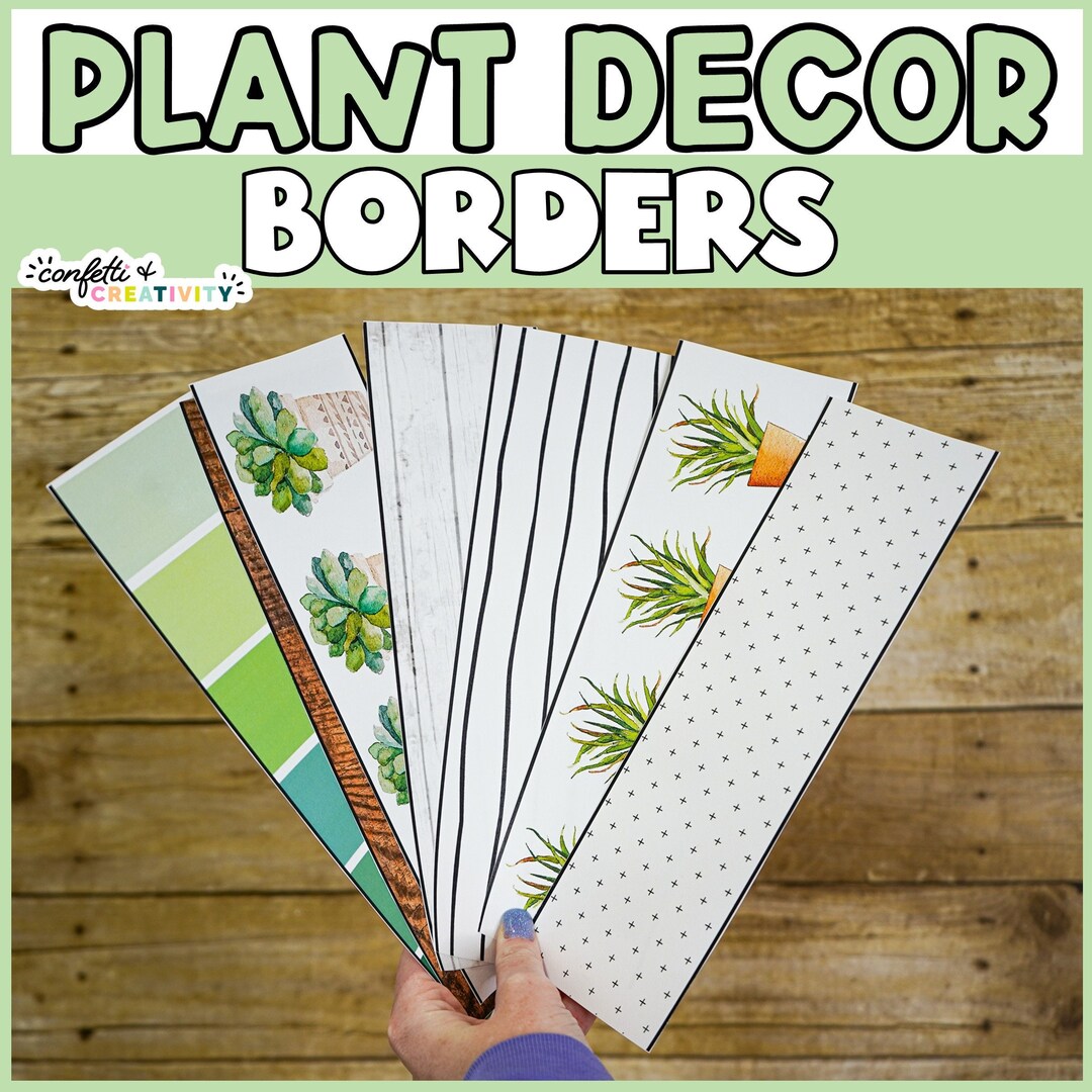 PRINTABLE Plant Bulletin Board Borders Bulletin Board Display Bulletin ...