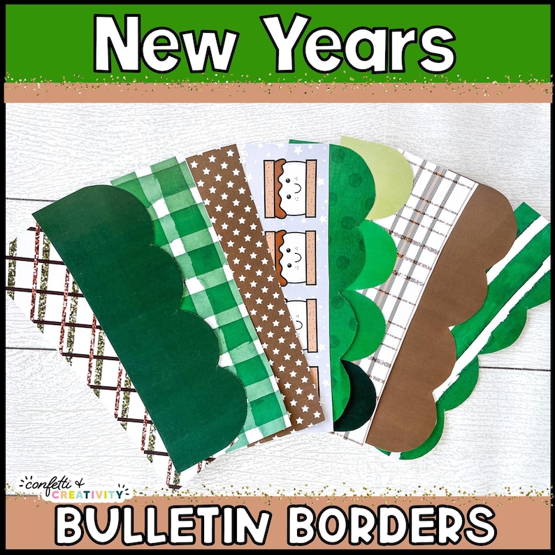 Printable New Years Bulletin Board Borders New Years - Etsy