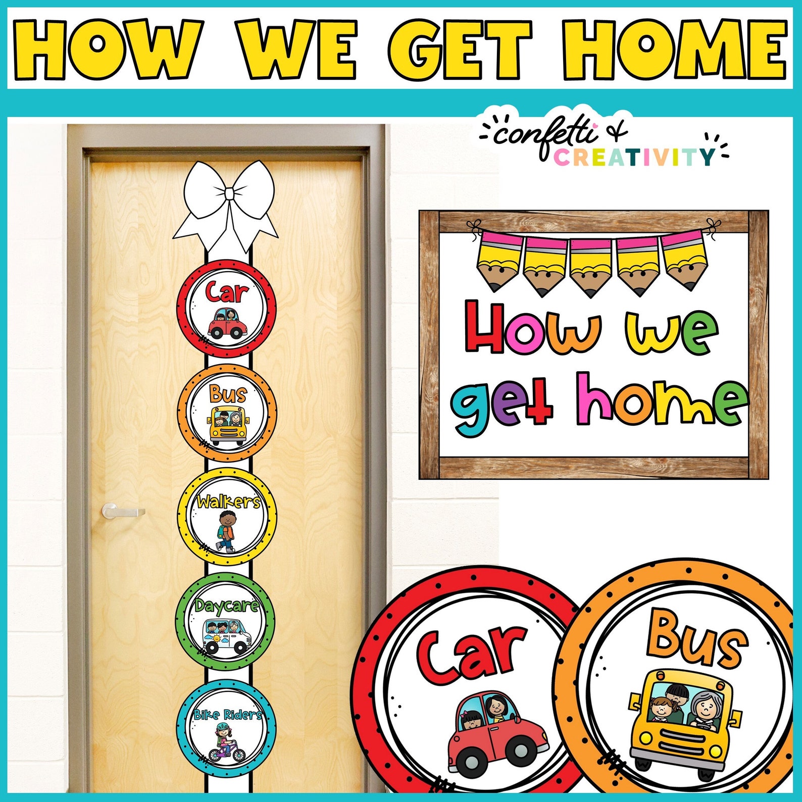 Editable How We Go Home Dismissal Chart: Elementary Classroom Decor ...