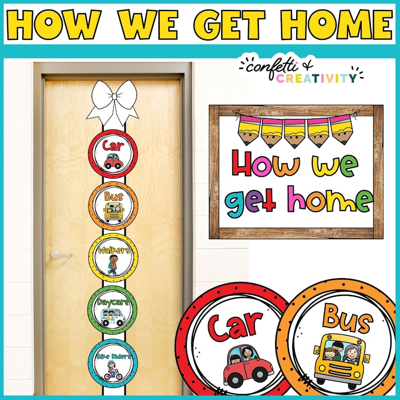 Editable How We Go Home Dismissal Chart: Elementary Classroom Decor ...