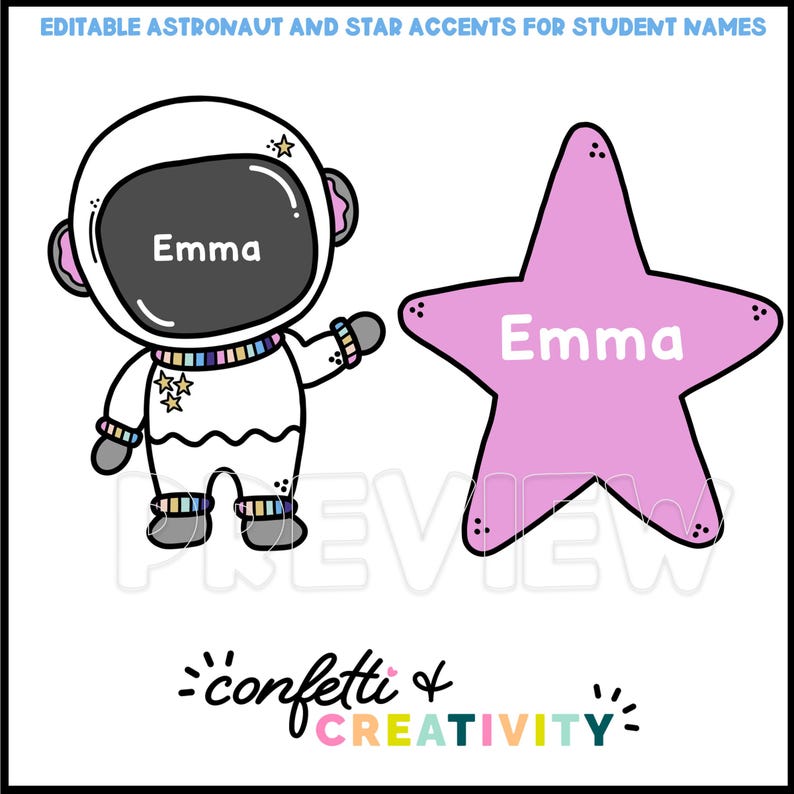 Space Classroom Door Decor Kit: 'blast Off' Theme (digital Download) - Etsy