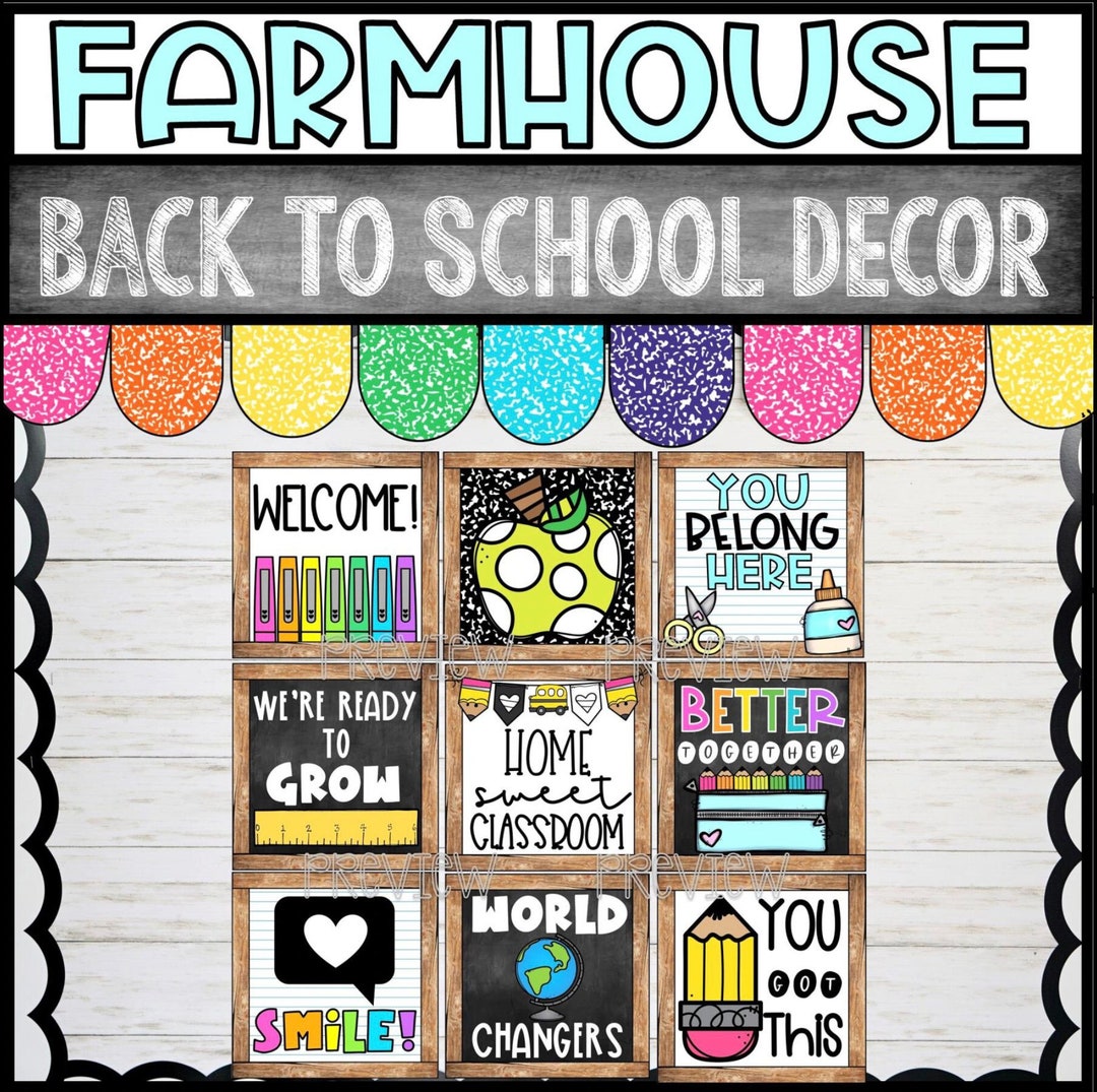 Farmhouse Back to School Posters: Classroom Decor (digital Download) - Etsy