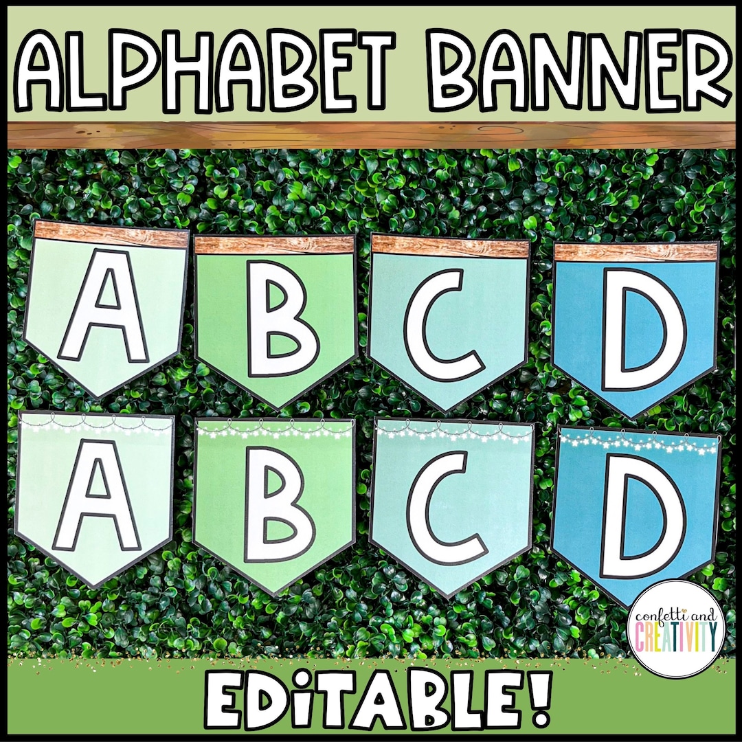 Classroom Alphabet Banner A-Z: Nature Elementary Decor (digital ...
