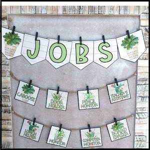 Plant Classroom Jobs Display: Editable Chart (digital Download) - Etsy