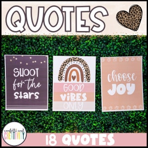 Boho Classroom Quote Posters: Neutral Elementary Decor (digital ...
