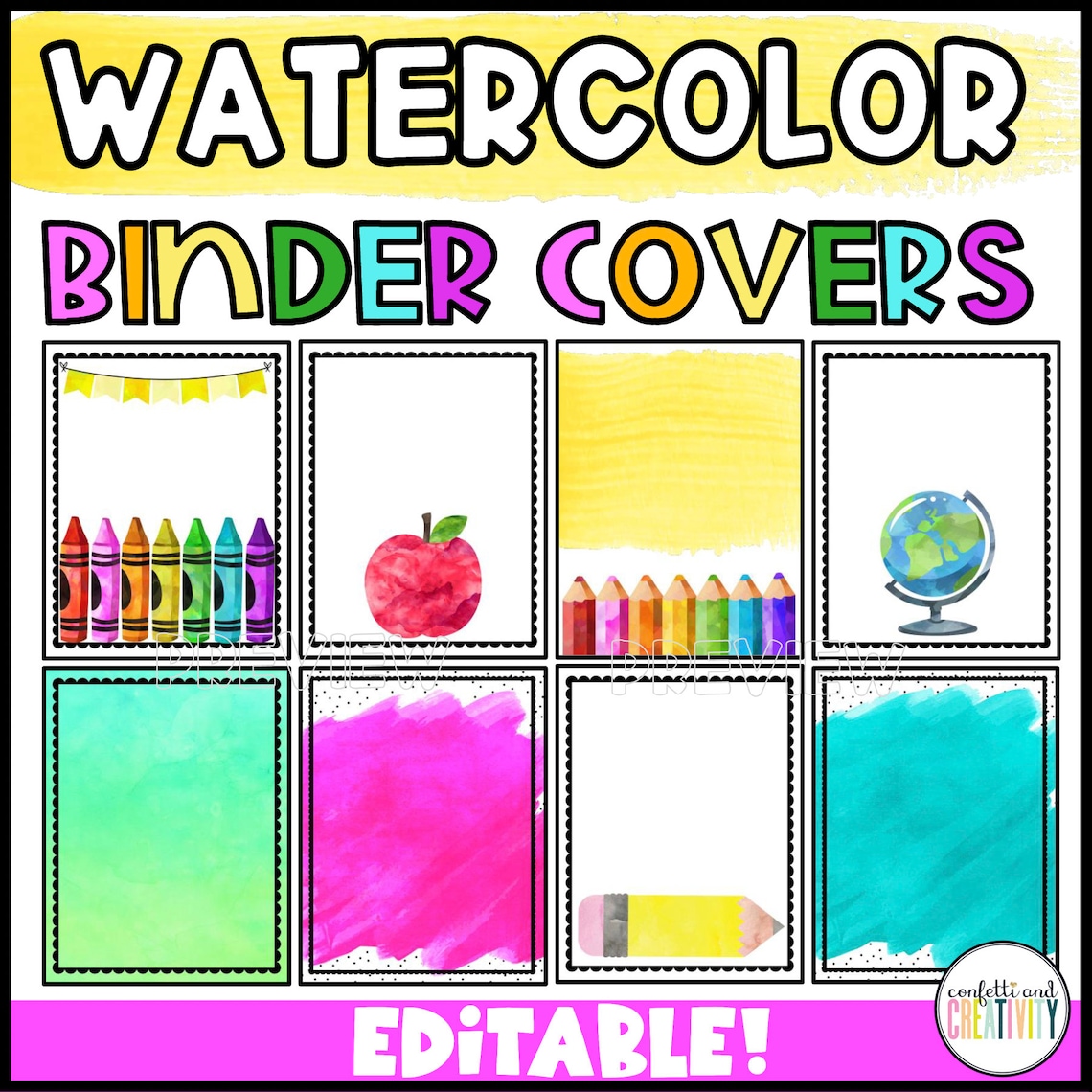 WATERCOLOR Classroom Decor Bundle Watercolor Classroom Theme - Etsy