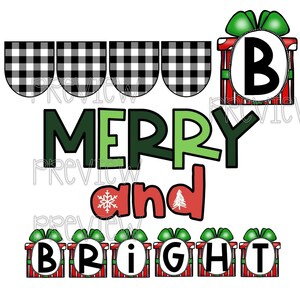Christmas Bulletin Board Kit: Merry & Bright Classroom Decor (printable ...