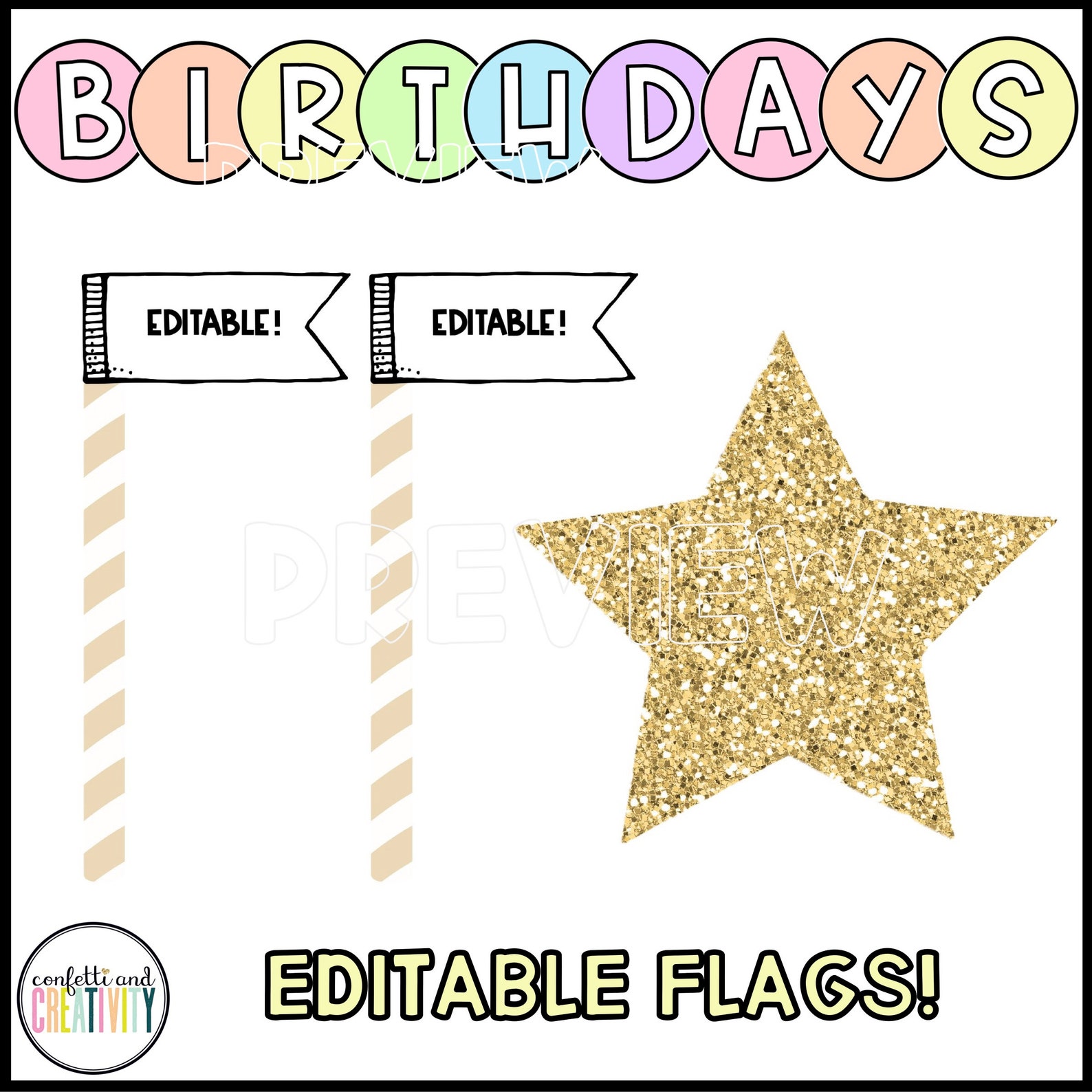 Pastel Classroom Birthday Display Classroom Birthday Board - Etsy
