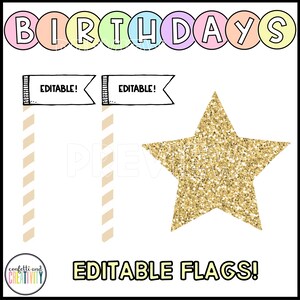 Pastel Classroom Birthday Board: Bulletin Board Display (digital ...