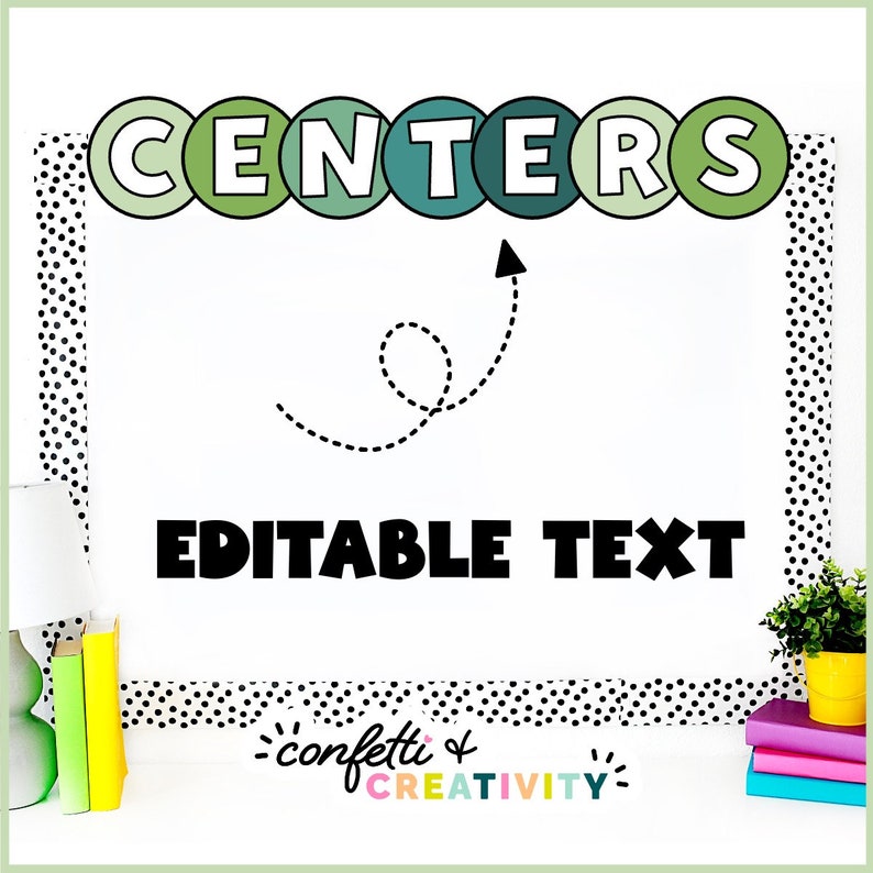 Classroom Bulletin Board Letters: Editable Green Classroom Decor ...