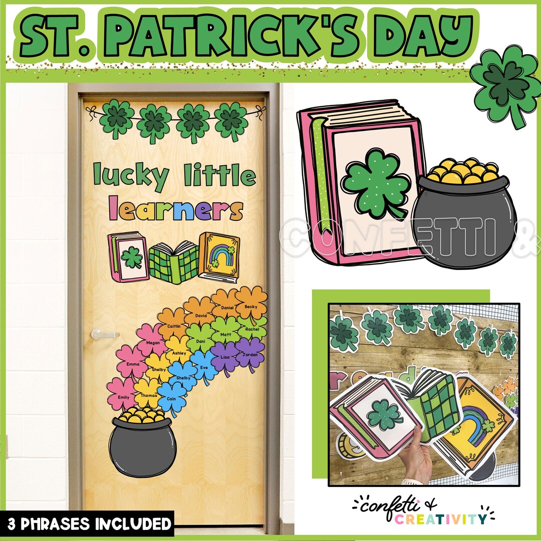 St. Patrick's Day Classroom Door Decor Kit: Reading Theme (digital ...