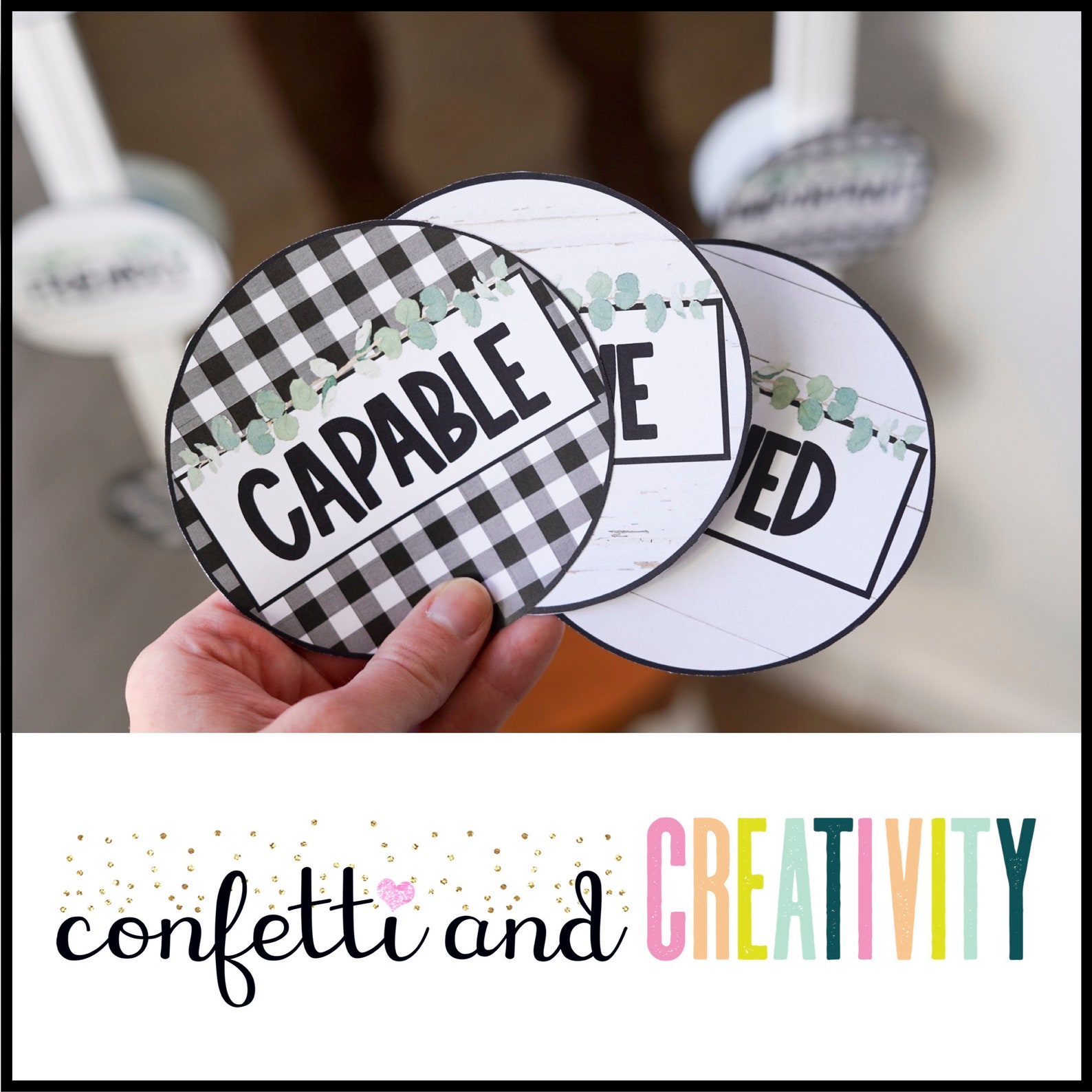 Farmhouse Classroom Affirmation Station Decor: Growth Mindset (PDF) - Etsy