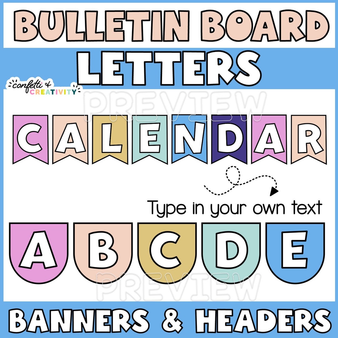 Bulletin Board Letters | Space Bulletin Board Letters | Editable ...