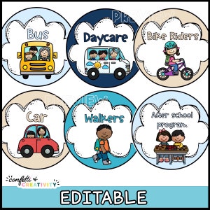 How We Go Home Dismissal Chart Template | How We Go Home Bulletin Board ...