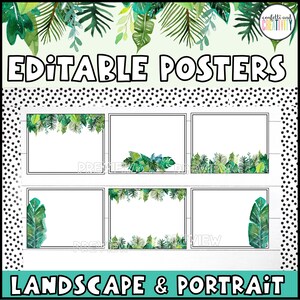 Editable Classroom Posters | Tropical Classroom Decor | Elementary ...
